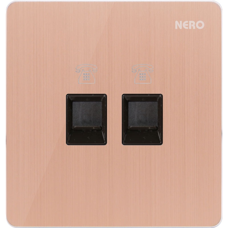 Jual NERO Saklar Telephone Outlet TITANIUM V11PH2 G | Shopee Indonesia