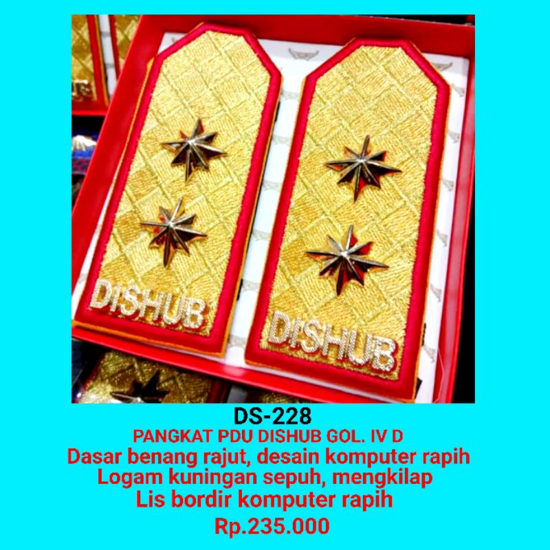 Jual ds-228 pangkat pdu dishub golongan 4 d pangkat pdu dishub bintang ...