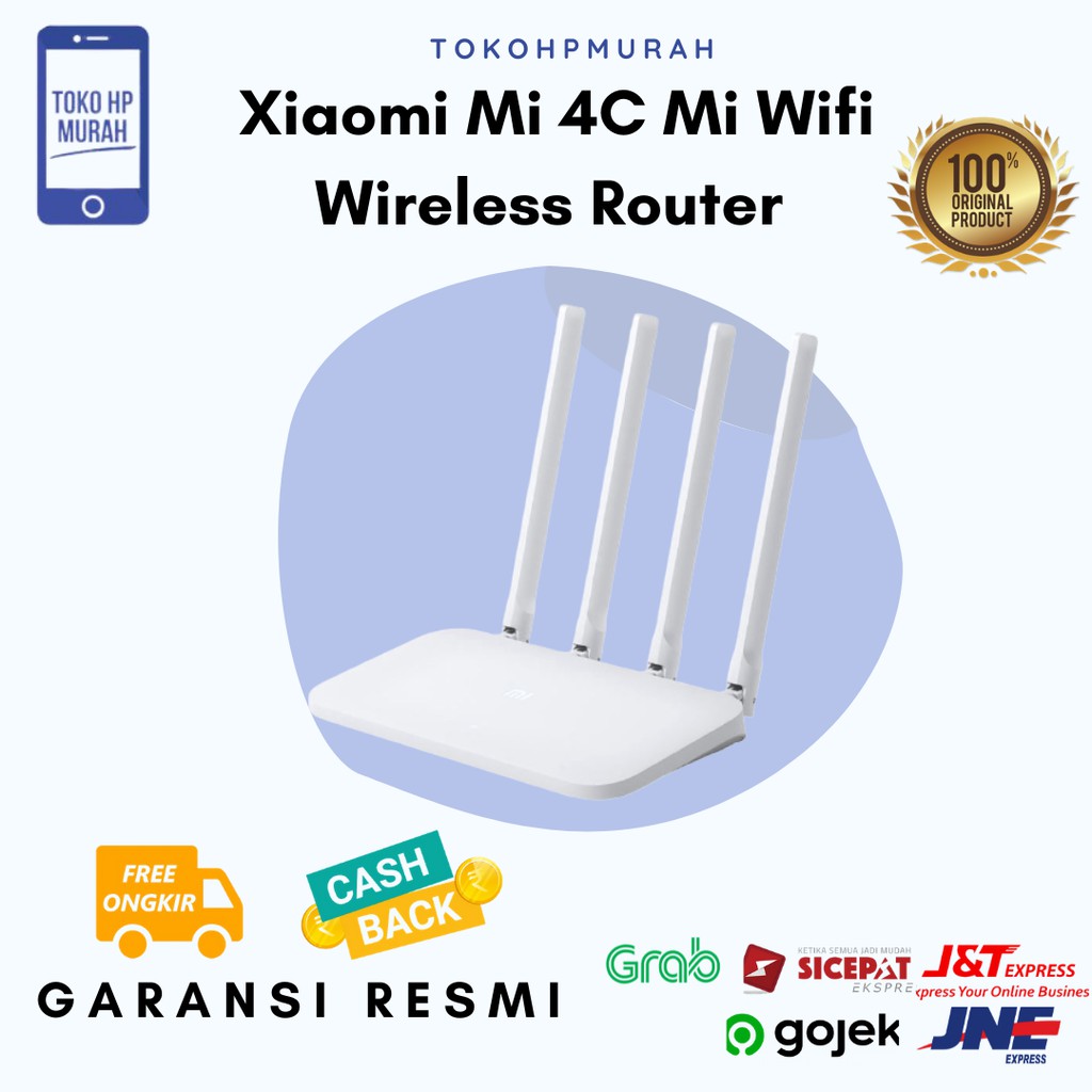 Jual Xiaomi Mi WIFI Router 4C Wireless APP Control 300Mbps 64MB 4 Antena Wifi Repeater Kontrol ...
