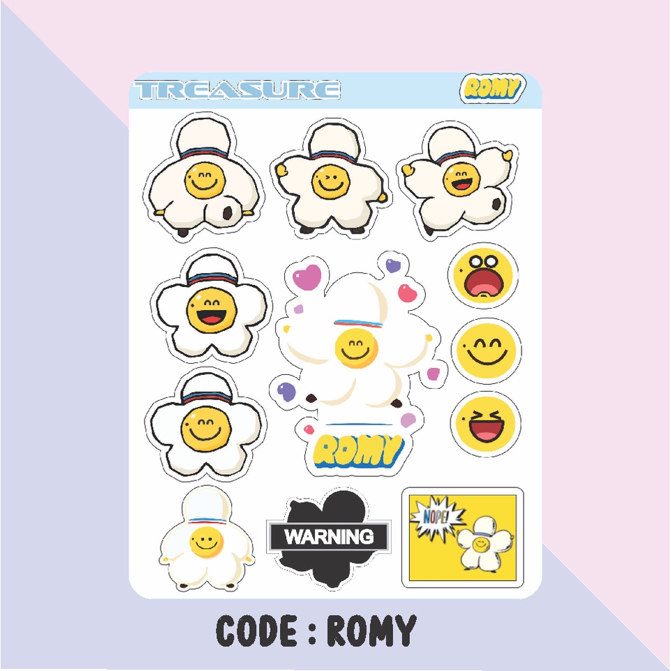 Jual STICKER TREASURE TRUZ CHILLY ROMY YOCHI MATETSU BONBON HIKUN LAWOO ...