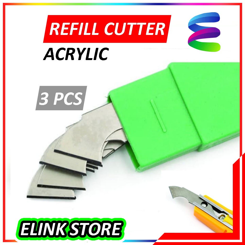 Jual Refill Mata Pisau Cutter Akrilik / Refill Cutter Acrylic Pemotong ...