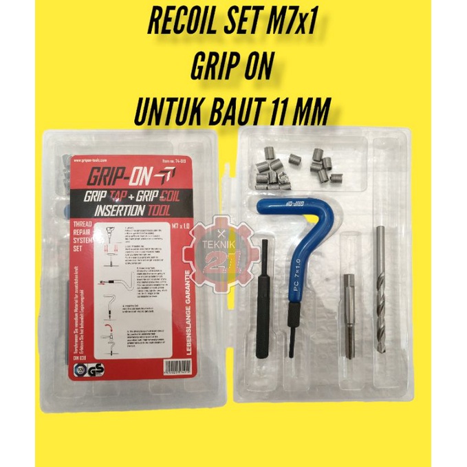 Jual RECOIL SET M7x1 BAUT 11GRIP ON PERBOS SET BAUT 11 HELICOIL M7X1 ...