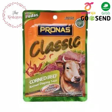 Jual PRONAS Corned Beef Kornet Daging Sapi Rasa Pedas Sachet 50 gr ...