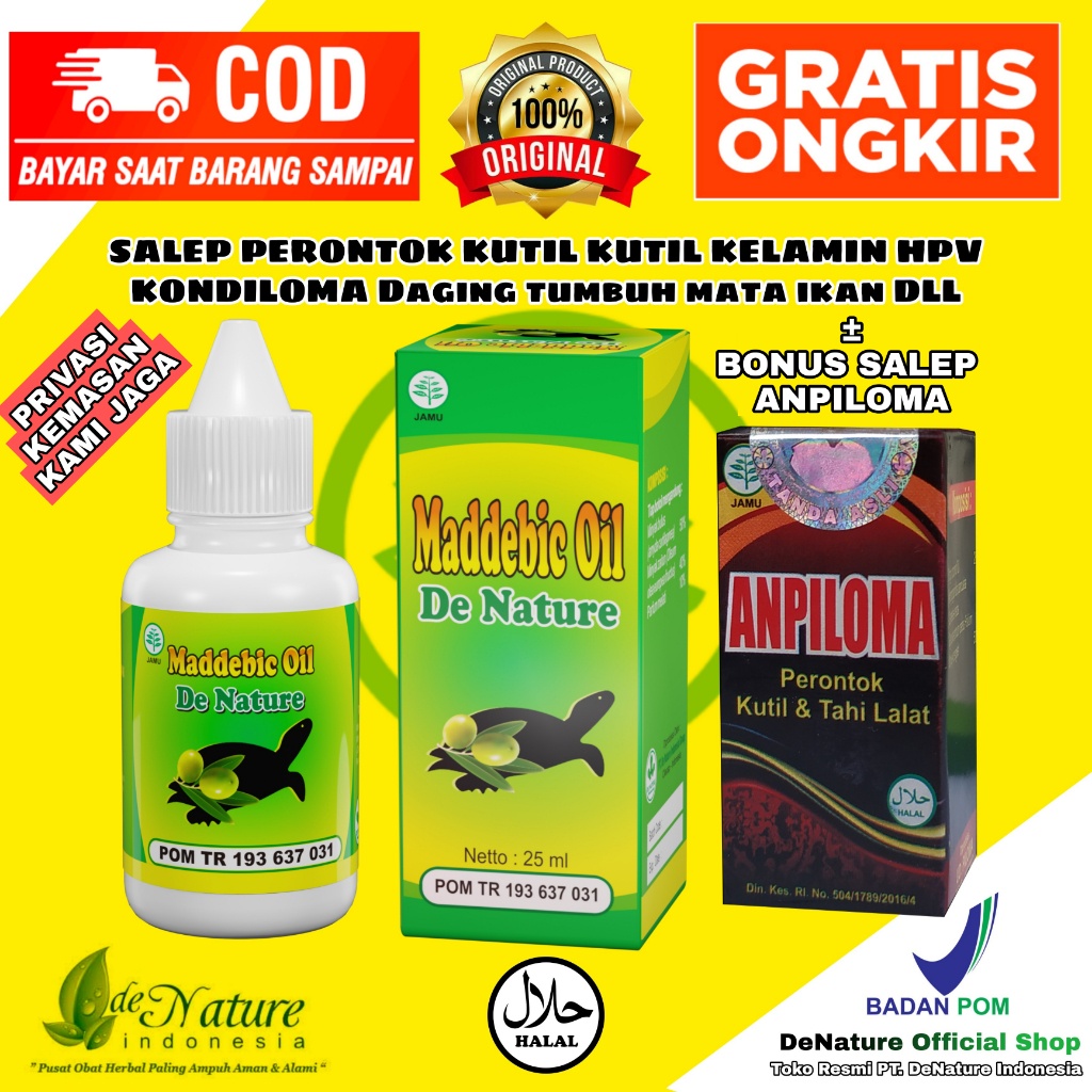 Jual MADDEBIC OIL DE NATURE OBAT KUTIL KELAMIN SALEP KUTIL KELAMIN HPV ...