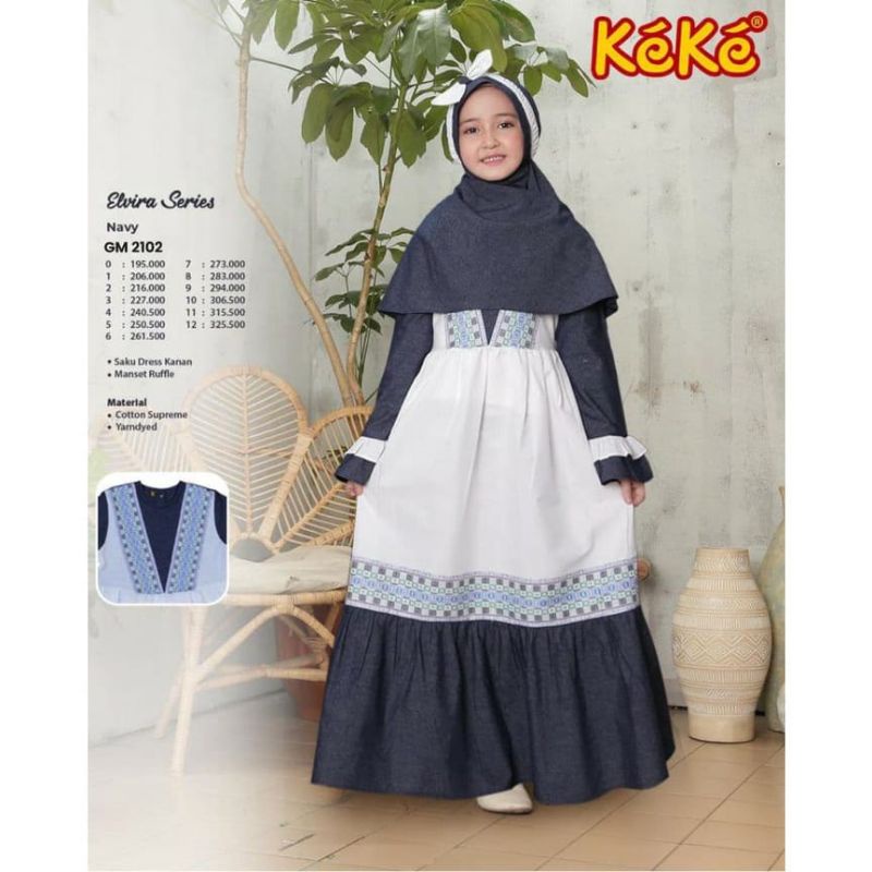 Jual Gamis anak muslim Keke Elvira series GM 2102 | Shopee Indonesia