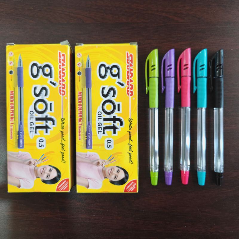 Jual PULPEN / PEN / PENA / BALLPOINT STANDART G SOFT - HITAM | Shopee ...