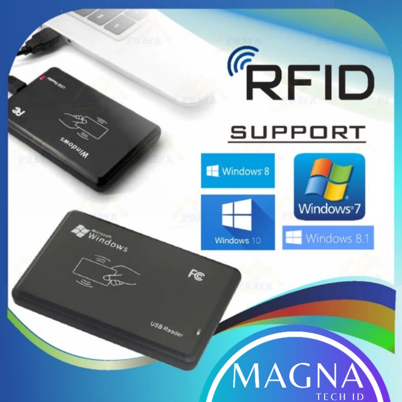 Jual RFID READER ID CARD TAG 125 KHZ 125KHZ BACA KARTU PC | Shopee ...