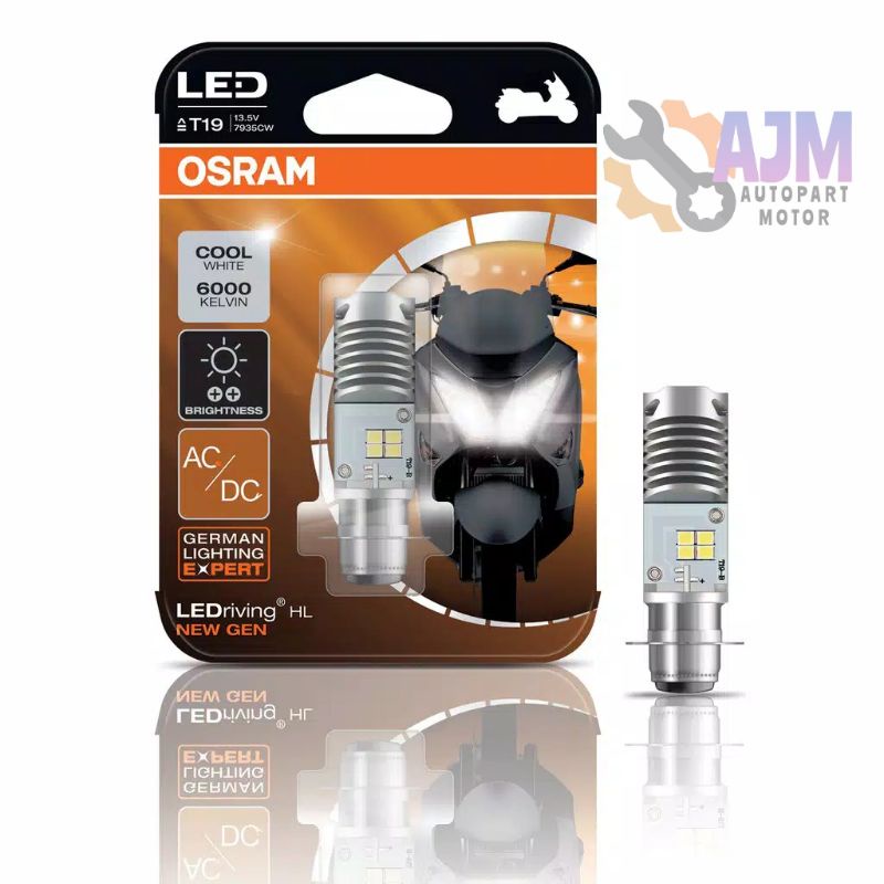 Jual OSRAM LED BOLHAM DEPAN OSRAM LED T19 ORIGINAL MOTOR BEBEK MATIC ...