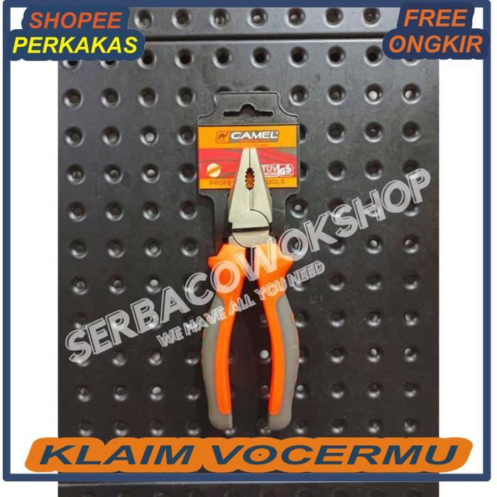 Jual CAMEL TANG KOMBINASI CHROME 7 INCH TANG JEPIT LINESMAN PLIERS 7 ...