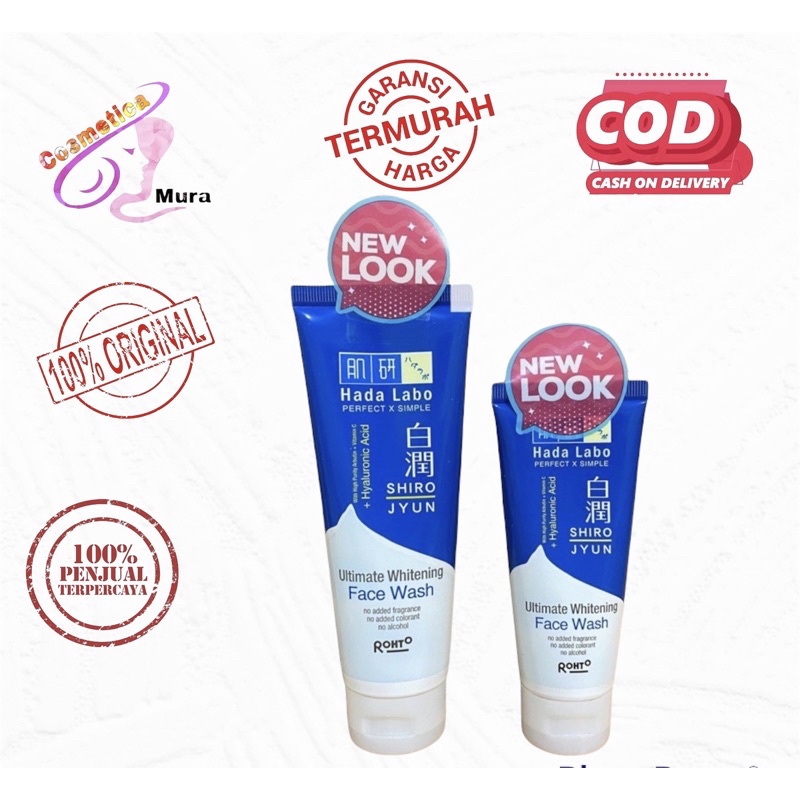 Jual ** HADA LABO FACE WASH SHIROJYUN ULTIMATE WHITENING ** hada labo ...