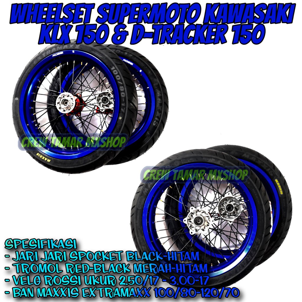 Jual Ban Set Supermoto Kawasaki KLX 150 & D-Tracker 150 Series Roda ...
