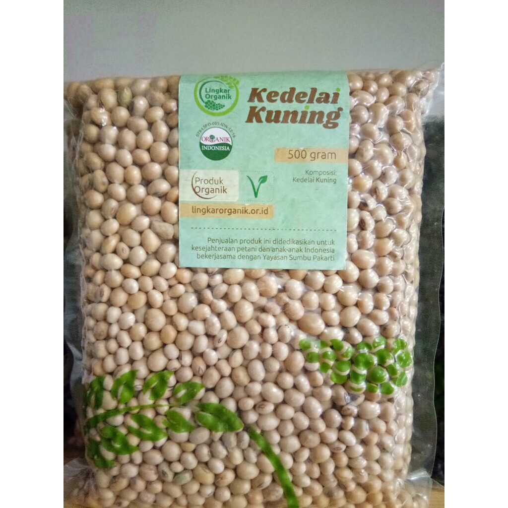 Jual kacang kedelai kuning 500 Gram ORGANIK Lingkar Organik | Shopee ...