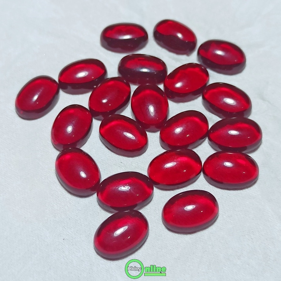 Jual BATU PERMATA MERAH SIAM / MERAH DELIMA 14MM | Shopee Indonesia