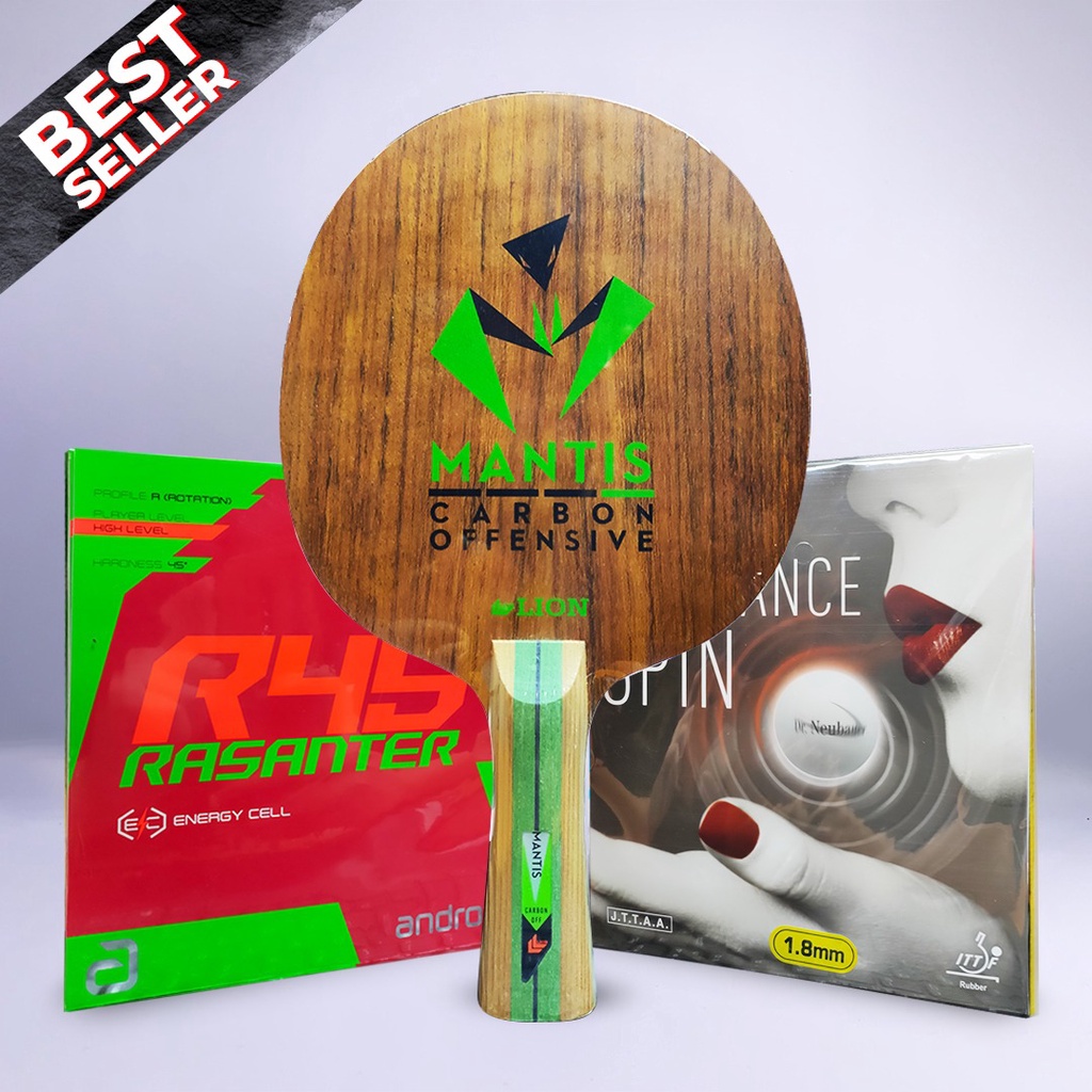 Jual Setup Tenis Meja Lion Mantis Carbon OFF Andro R45 Dominance Spin ...