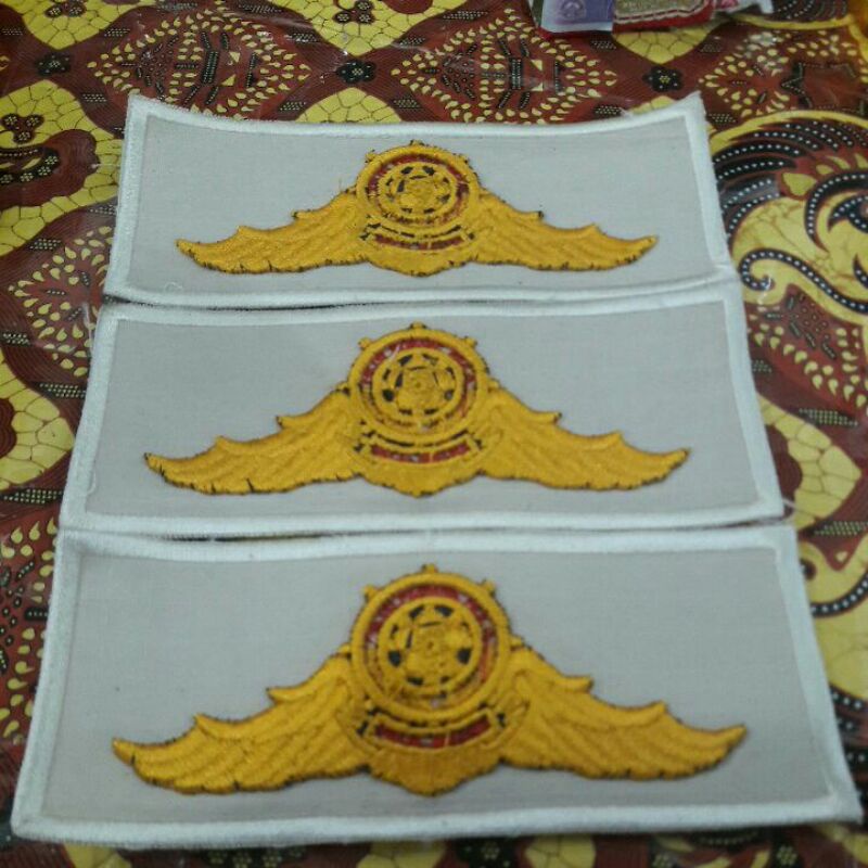 Jual EMBLEM PACTH BORDIR WING POL PP | Shopee Indonesia