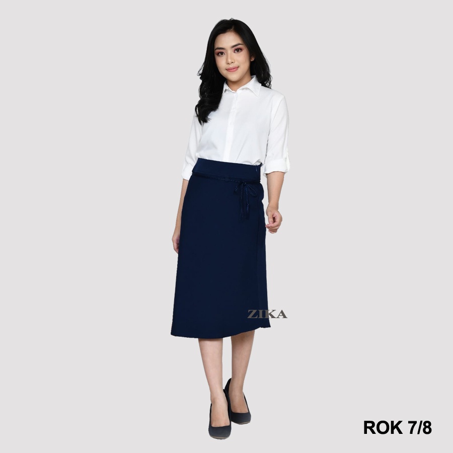 Jual rok hitam kerja kantor pendek wanita dewasa jumbo androk 78 A line ...