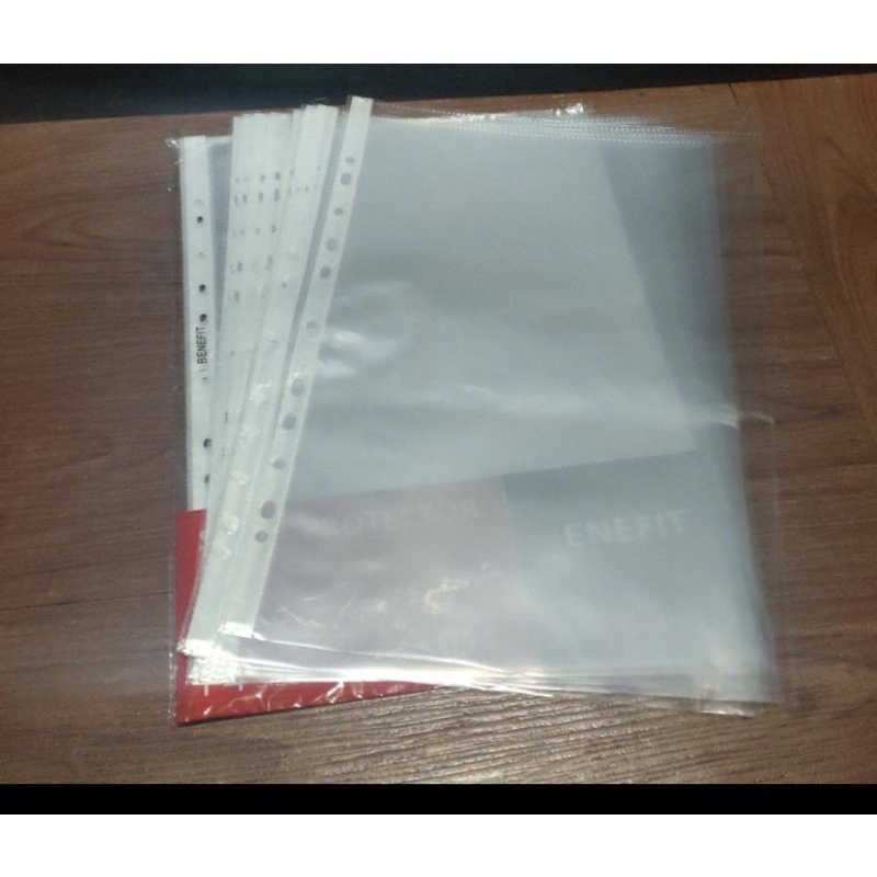 Jual Sheet Protector Folio F4 A4 TEBAL / plastik pocket f4 A4 isi 10 ...