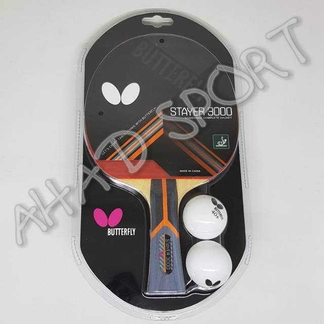 Jual Bat Butterfly Stayer 3000 + Bola Bet Tenis Meja Pingpong | Shopee Indonesia
