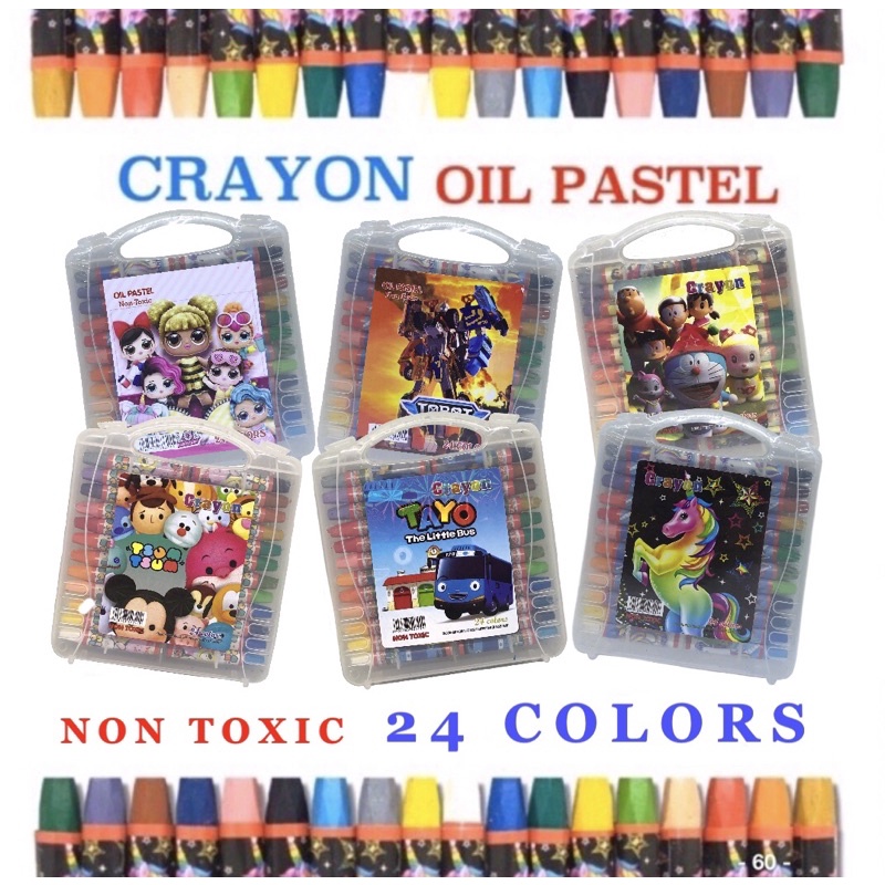 Jual Crayon Oil Pastel 24 Colors | Shopee Indonesia