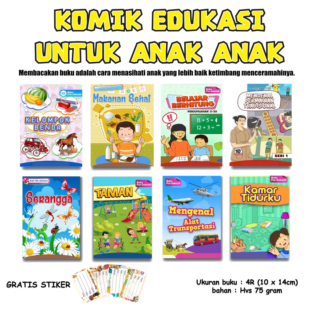 Jual Buku Komik Bacaan Anak Edukasi untuk Paud, SD dan Pra Sekolah | Shopee Indonesia
