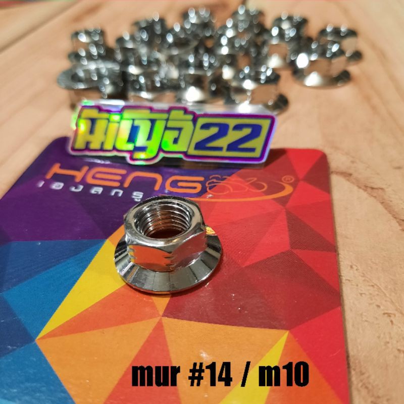 Jual probolt mur 14 stainless chrome m10 heng thailand model SLASH ...