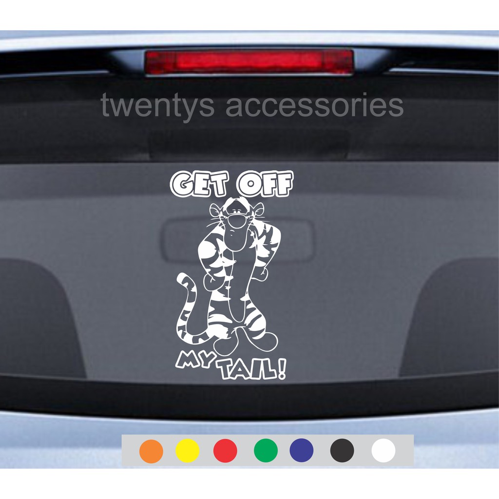 Jual stiker GET OFF MY TAIL sticker kaca mobil stiker cutting | Shopee ...