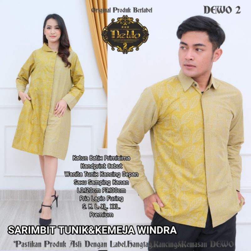 Jual COUPLE SARIMBIT KEMEJA BATIK DAN TUNIK BATIK WINDRA TUNIK BATIK ...