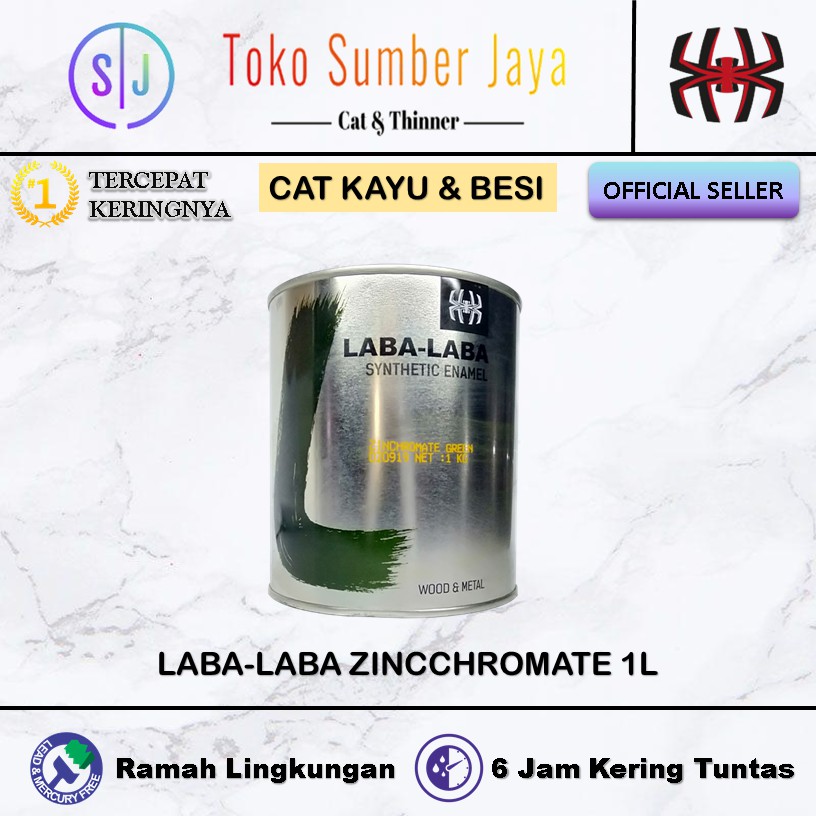 Jual Laba-Laba Zinchromate Primer Green Cepat Kering (1kg) | Shopee ...