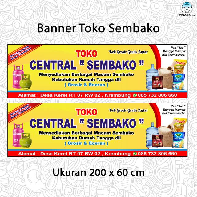 Jual BANNER SPANDUK TOKO SEMBAKO | Shopee Indonesia