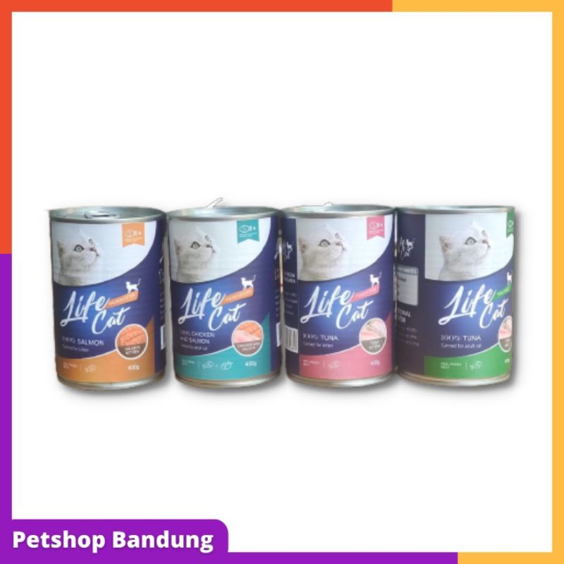 Jual PETSHOP BANDUNG LIFE CAT Kaleng 400gr - Makanan Basah Kucing ...