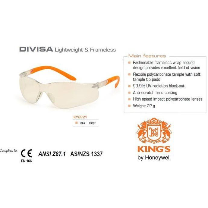 Jual Kacamata Safety Eyewear Kings KY2221 | Shopee Indonesia