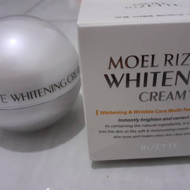 Jual Original Moel rizette whitening cream 50 gr full size segel ...