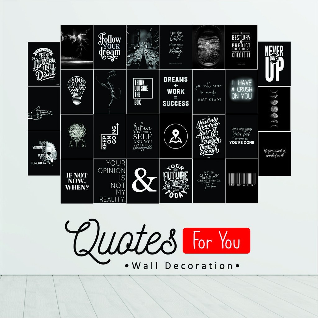 Jual (ISI 16) Hiasan Dinding Quotes Walldecor Poster | Shopee Indonesia