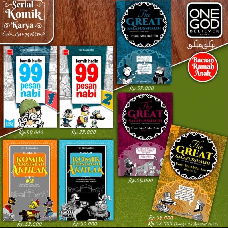 Jual KOMIK ISLAMI 99 pesan nabi Great Salafusshalih Komik Peradaban Akhlak karya Vbi Djenggotten ...