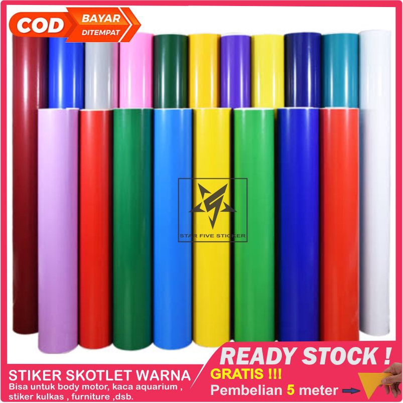 Jual Stiker Sticker Skotlet Warna | Shopee Indonesia