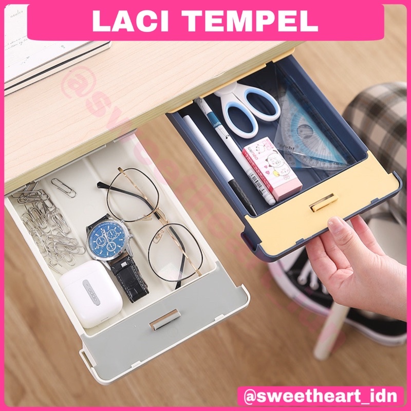 Jual Laci tempel bawah meja tempat penyimpanan serbaguna | Shopee Indonesia