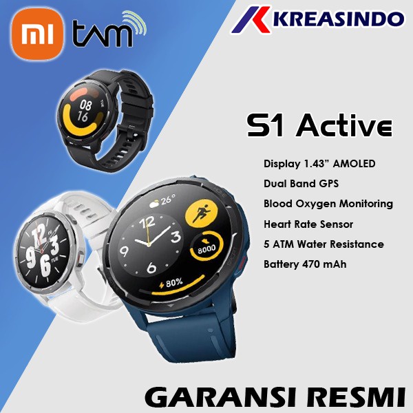 Jual XIAOMI MI Watch S1 Active Amoled SmartWatch Original Garansi Resmi ...