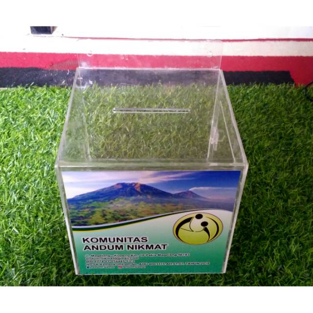 Jual Custom Box Kotak Amal Akrilik Bahan Clear Bening Acrylic Bisa ...