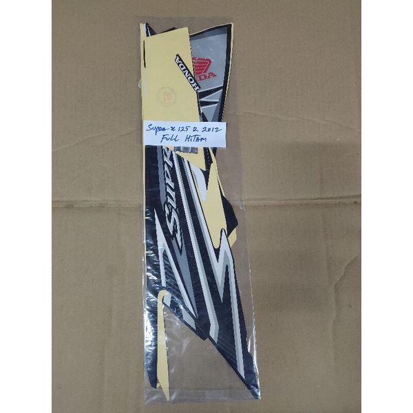 Jual STRIPING SUPRA X 125 R 2012 FULL HITAM | Shopee Indonesia