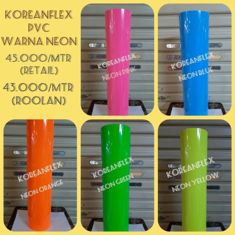 Jual POLYFLEX PVC NEON WARNA ECERAN | Shopee Indonesia
