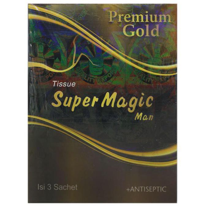 Jual TISSUE SUPER MAGIC PREMIUM GOLD FOR MAN DELAY | Shopee Indonesia