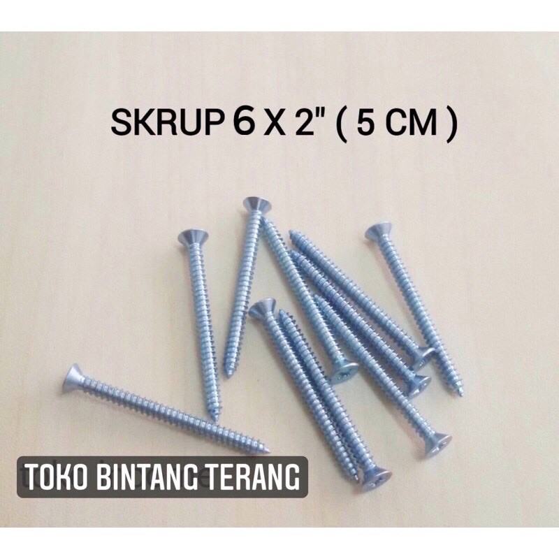 Jual SKRUP PILIP #6 FAB ukuran 5 cm (10 pcs) \ SKRUP 5cm isi 10 pcs ...