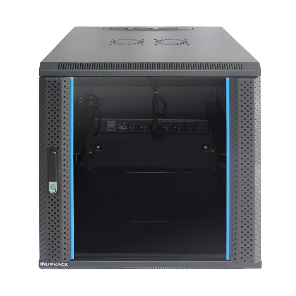 Jual Wallmount Rack INDORACK WIR7012S Glass Door Rak Server 12U Depth ...