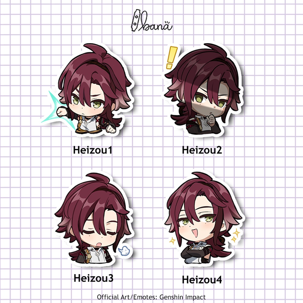 Jual Stiker Genshin Impact HEIZOU Sticker Anime Waterproof Bijian ...