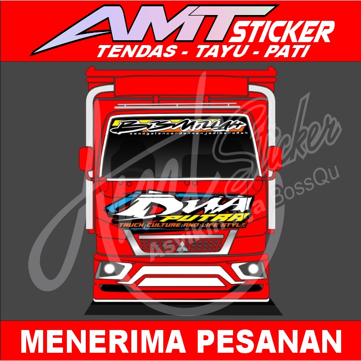 Jual [TERLARIS] STICKER KABIN DEPAN TRUK DUA PUTRA STICKER KACA ...