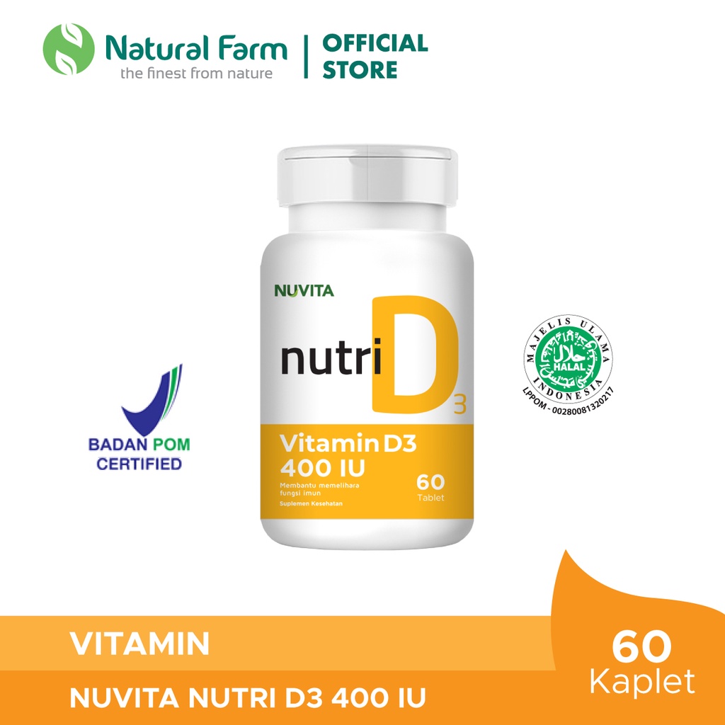 Jual Nuvita Nutri D3 400 IU - 60 Tablet | Shopee Indonesia