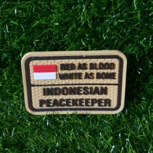 Jual Rubber Patch RED AS BLOOD WHITE AS BONE INDONESIAN PEACEKEEPER ...