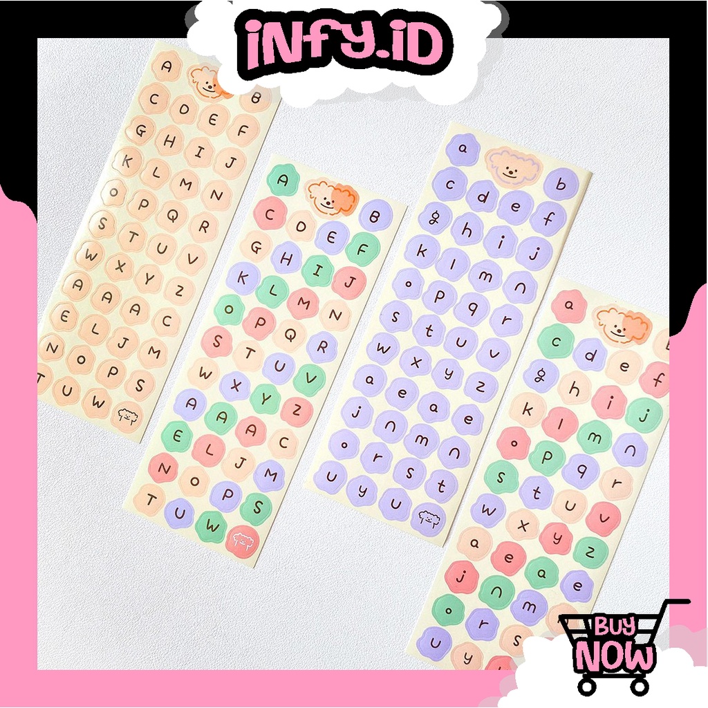 Jual INFY - R440 1Pcs CUTE ALPHABET Sticker Deco DIY Planner BUJO ...
