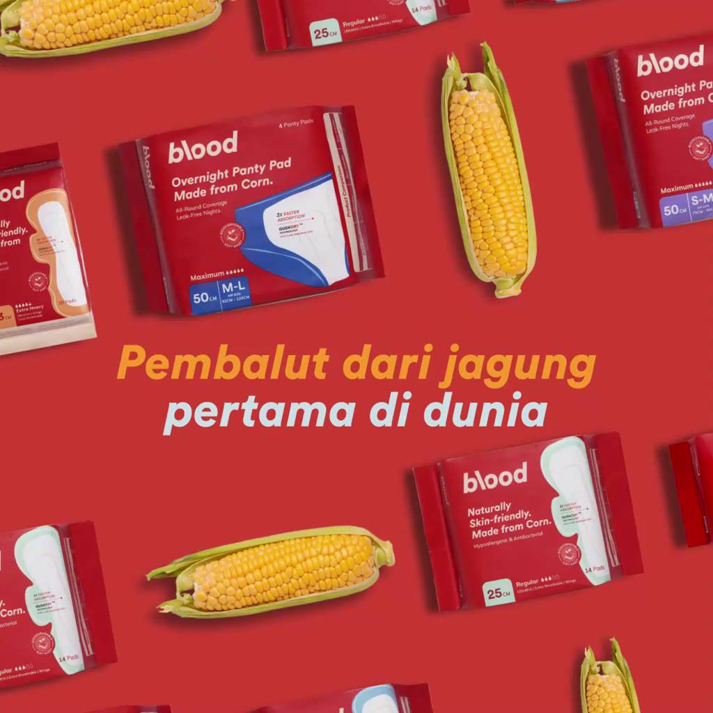 Jual Blood Corn Pads / Pembalut dari Jagung | Bebas gatal & ultra thin ...