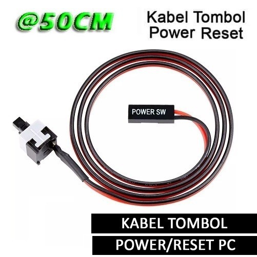 Jual Kabel Tombol Power Atau Reset @50cm Switch Front Panel Komputer PC ...